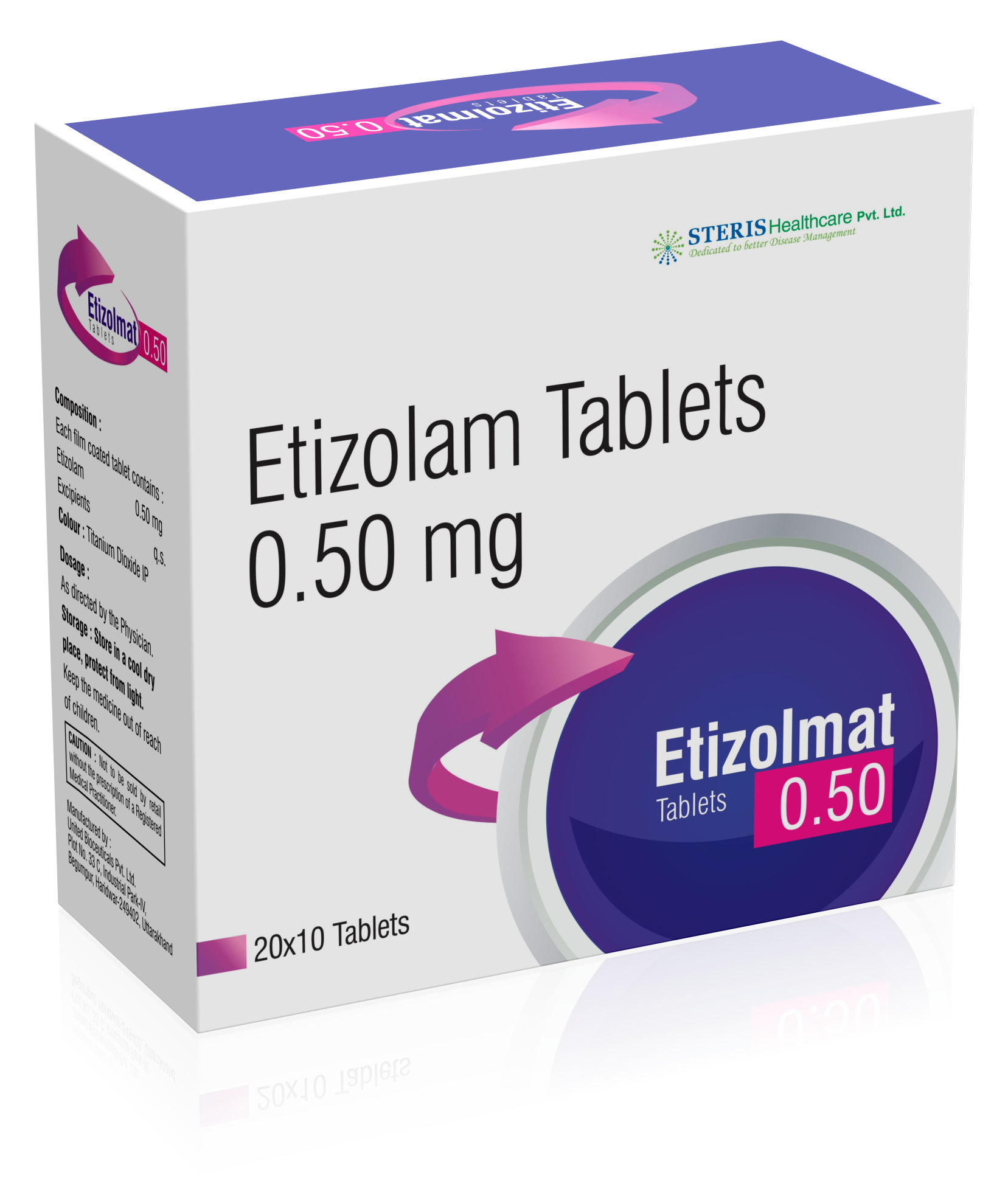 ETIZOLMATE 0 50 Steris Healthcare Pvt Ltd Mumbai ETIZOLMATE 0 50 Steris Healthcare Pvt Ltd Mumbai