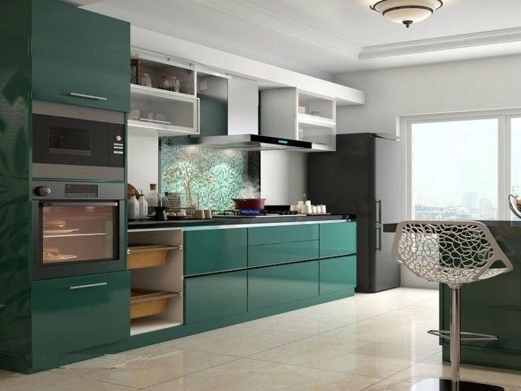 Acrylic Modular kitchen Furniture -Famous Modular Kitchen Manufacturer ...