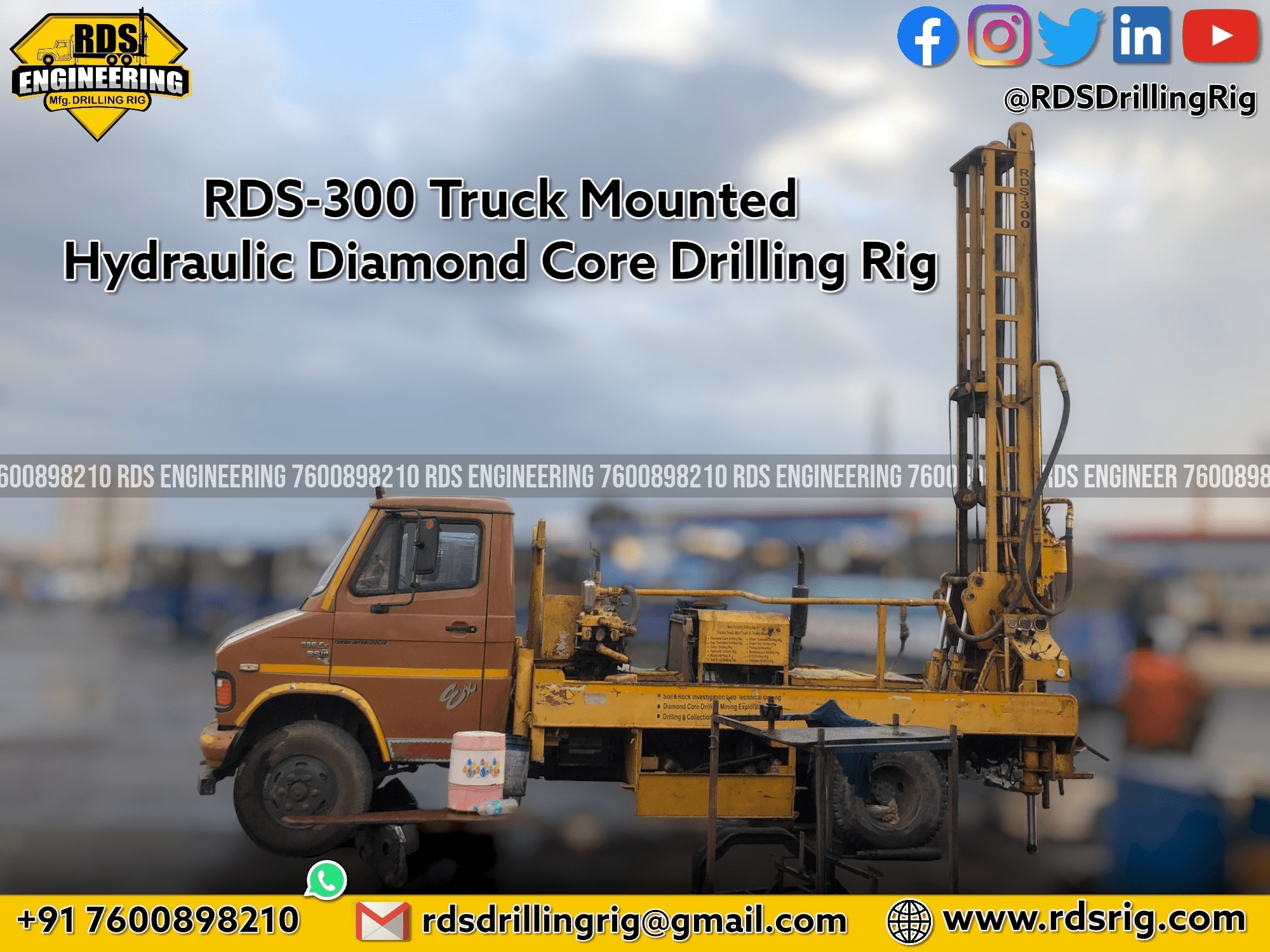 RDS-300 Truck Mounted Rig in Mining Core Drilling Rig by RDS, | RDS Engineering in Rajkot