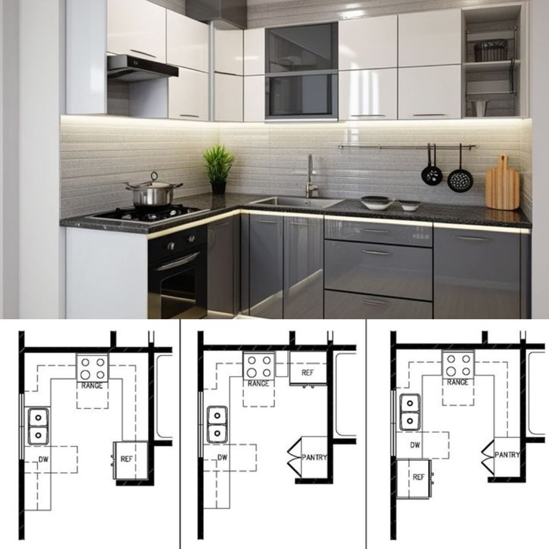 Modern (6x8) feet modular kitchen design -SpacesX Construction ...